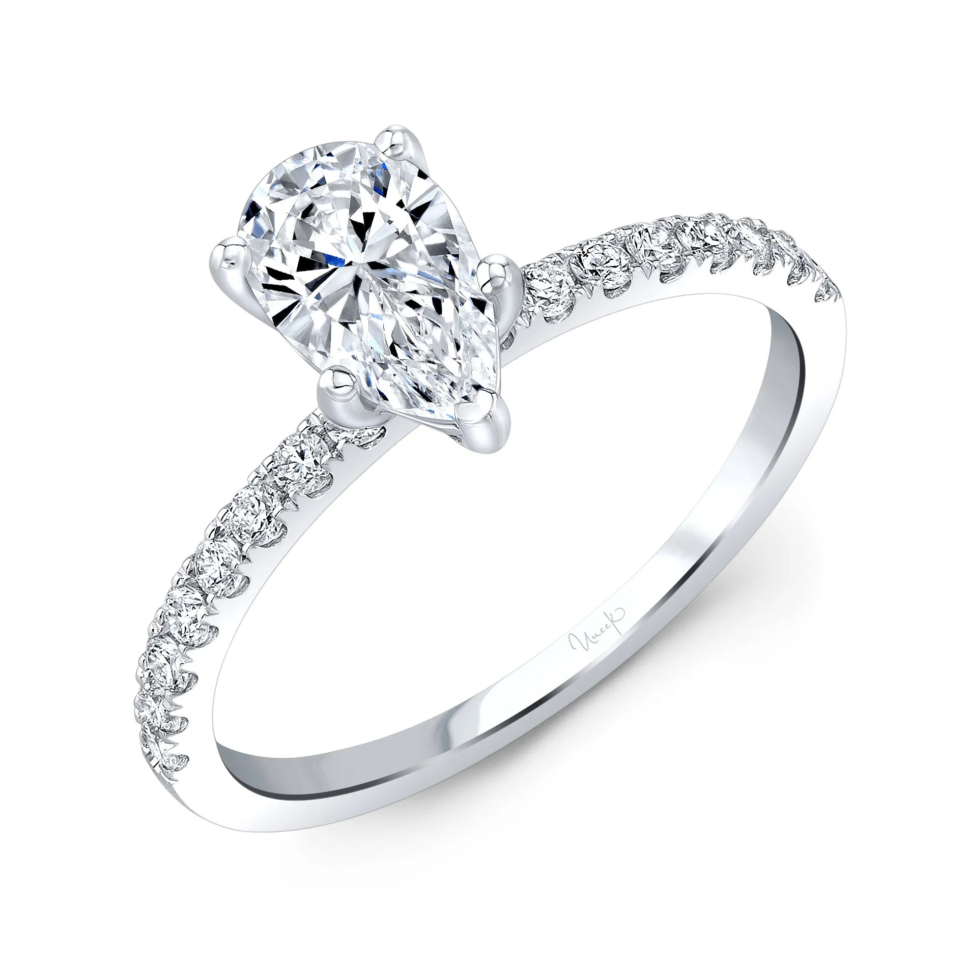Uneek Bofb Collection Straight Pear Shaped Engagement Ring – Willis ...