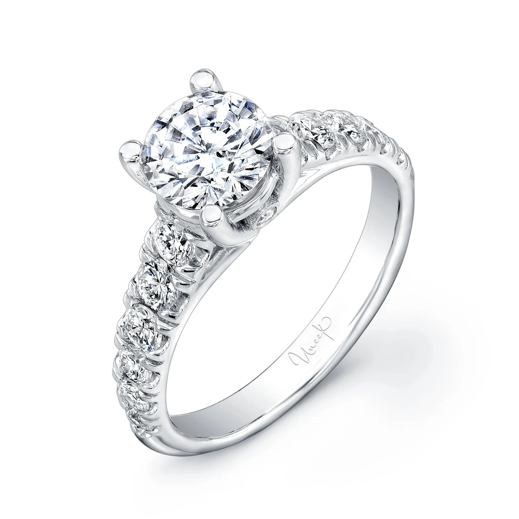 Uneek Unity Collection Cathedral Round Engagement Ring – Willis Fine ...