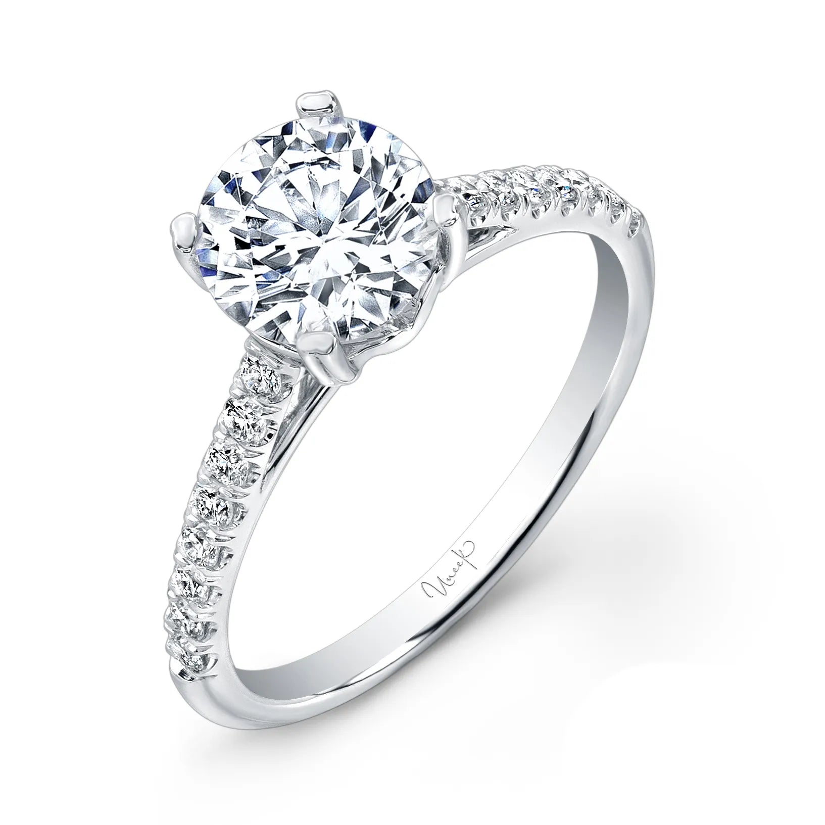 Uneek Unity Collection Cathedral Round Engagement Ring – Willis Fine ...